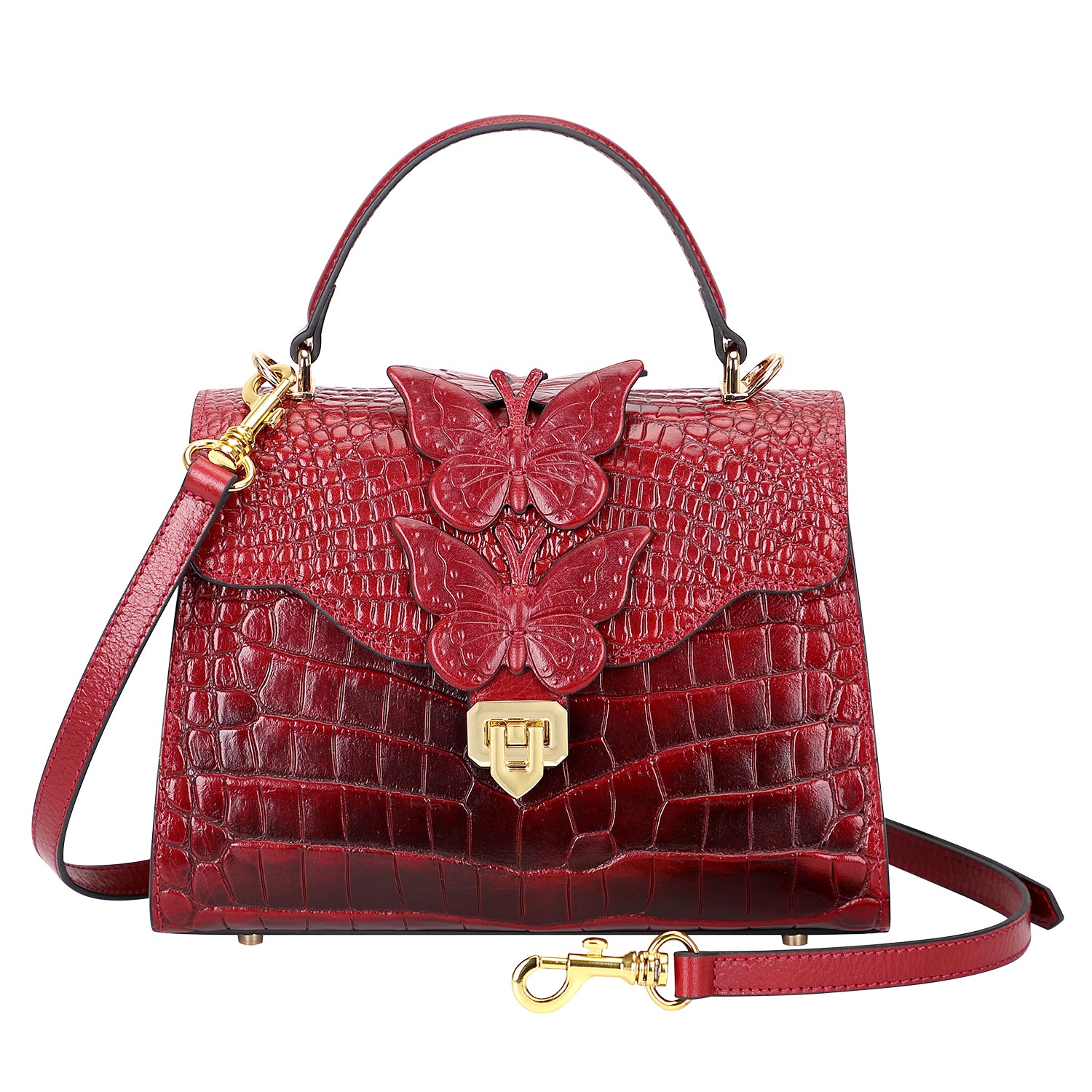 Red Crocodile Purse